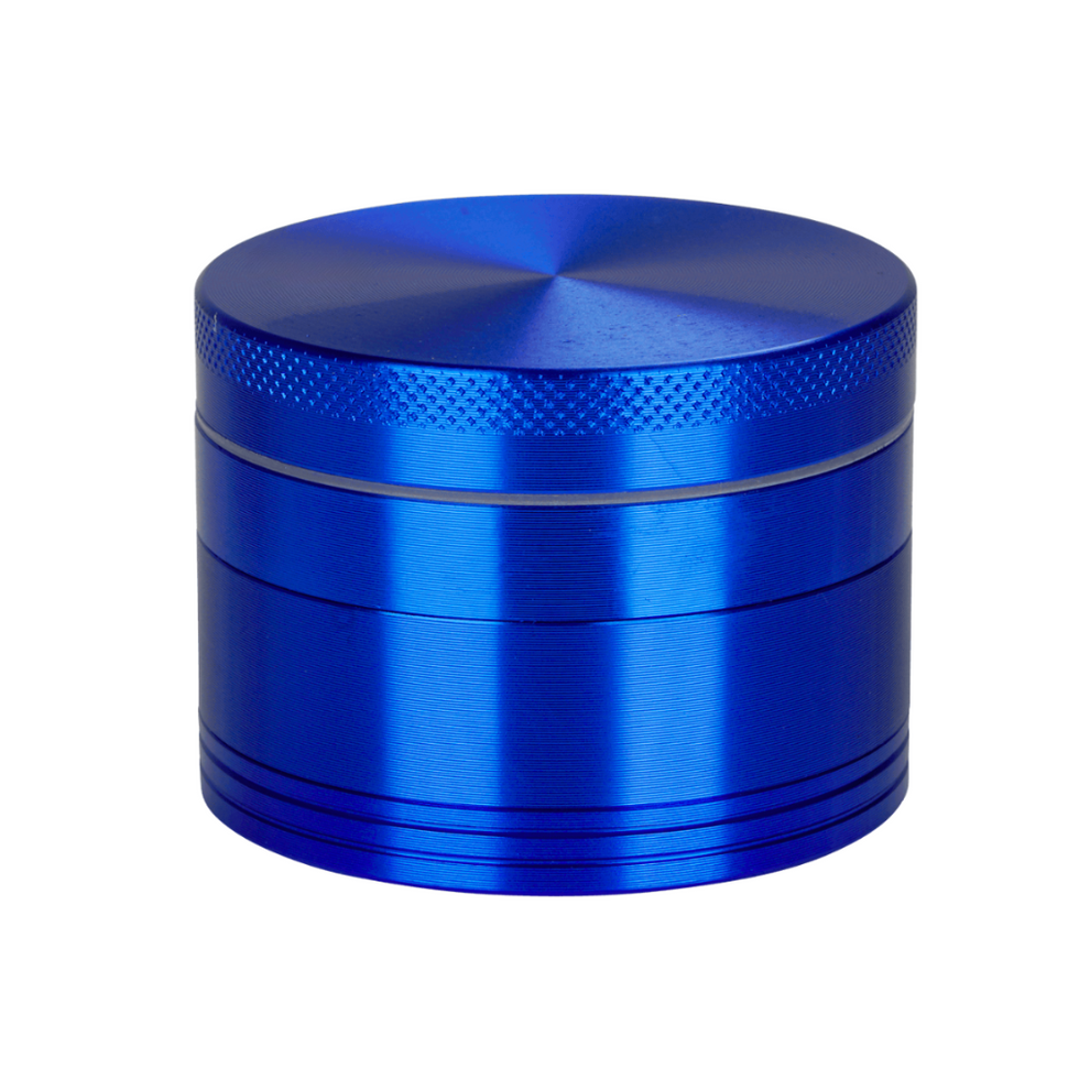 Blue Aluminium 50mm Herb Grinder - 4 Piece – Herb Grinders Australia